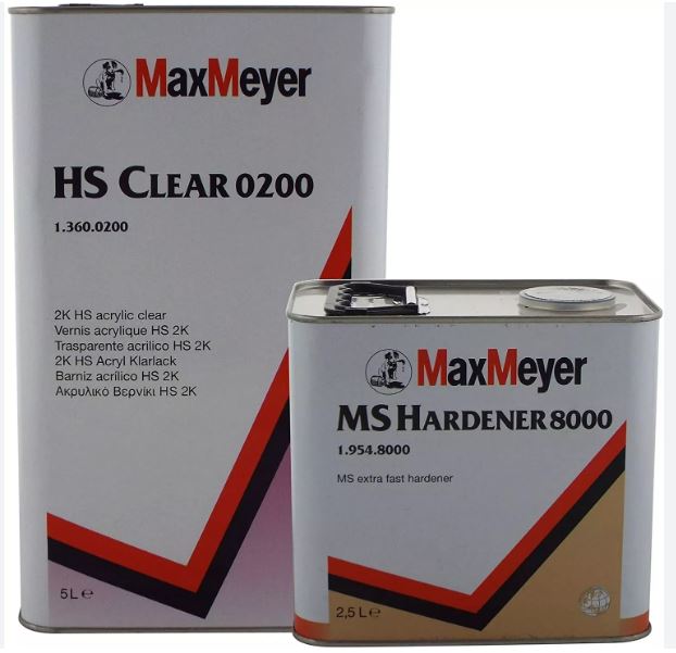 Max Meyer HS Clear 0200 / 6000 MS Hardener 7.5L Kit – YTS Car Paints Ltd