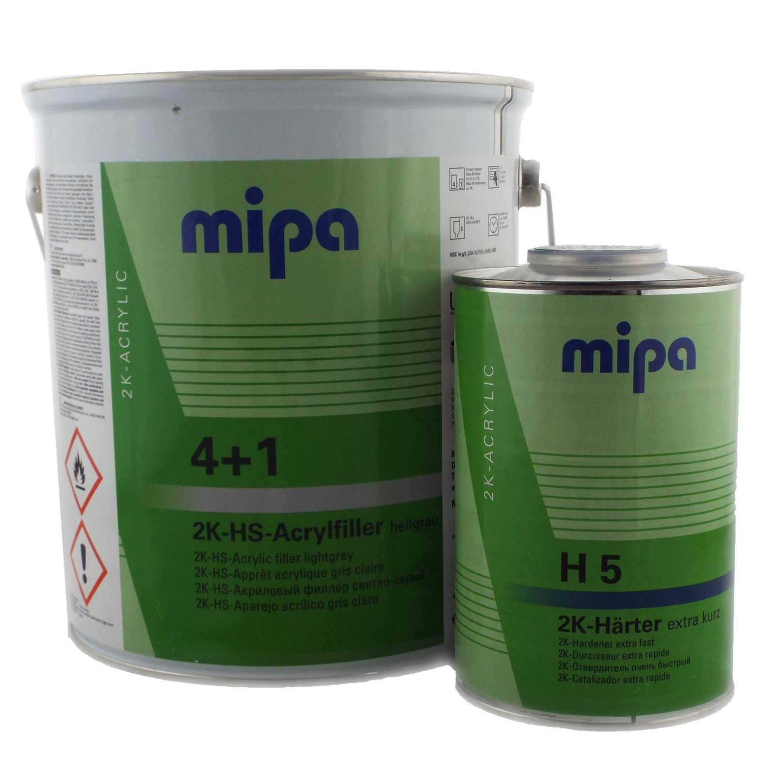 Mipa 2k HS Acrylic Grey Primer 4+1 Litre Activator Kit – YTS Car Paints Ltd