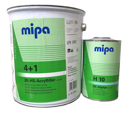 Mipa 2k HS Acrylic White Primer 4+1 Litre Activator Kit – YTS Car ...